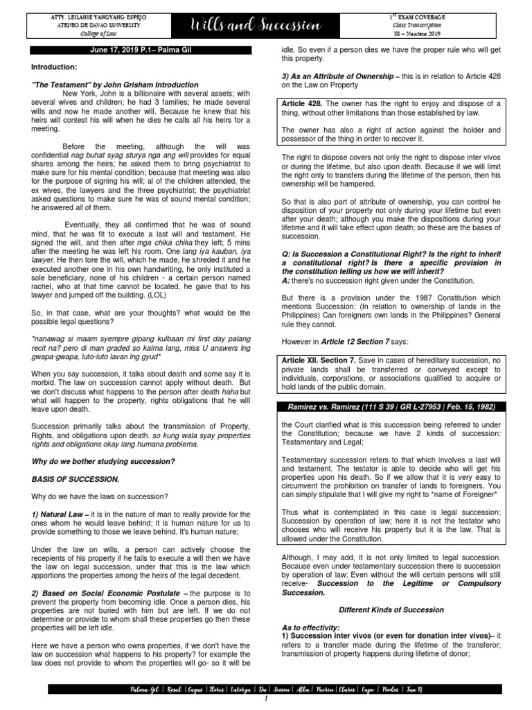 Understanding Succession Laws in the Philippines | PDF | Will And ...