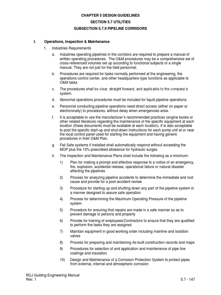 Chapter 5 Design Guidelines Section 5.7 Utilities Subsection 5.7.9 ...