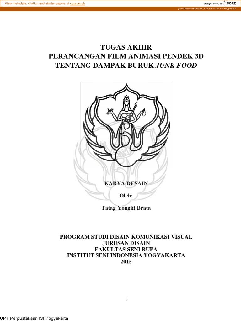 Tugas Akhir Perancangan Film Animasi Pendek 3D Tentang Dampak Buruk ...