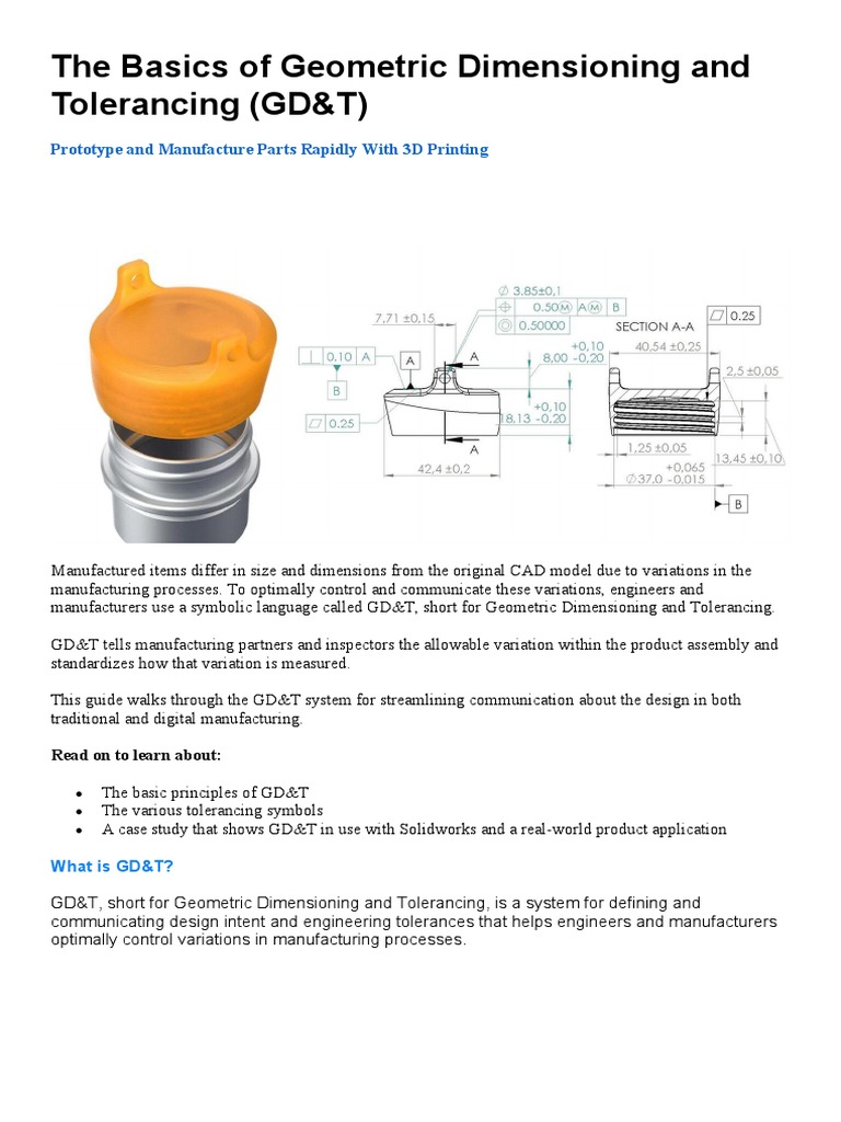 The Basics of Geometric Dimensioning and Tolerancing | PDF ...