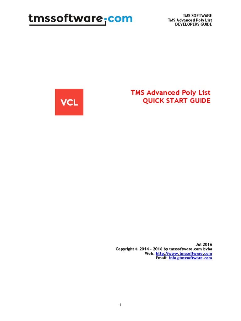 Tms Software TMS Advanced Poly List Developers Guide | PDF | Computer Programming | Technology ...