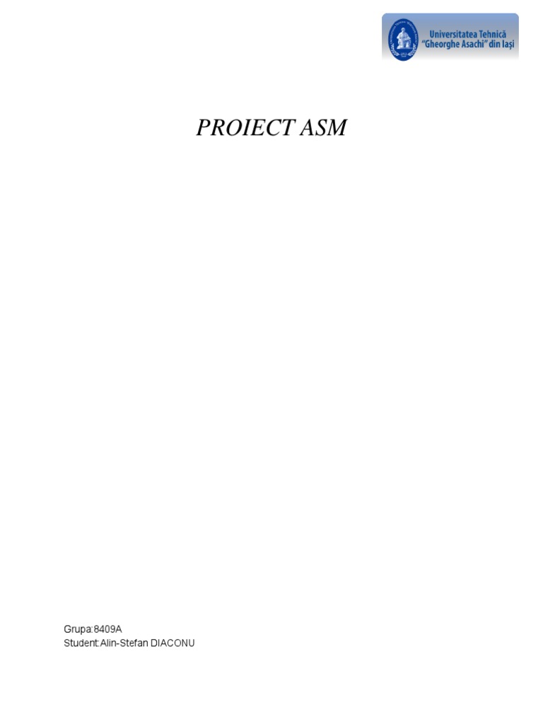 Proiect ASM | PDF