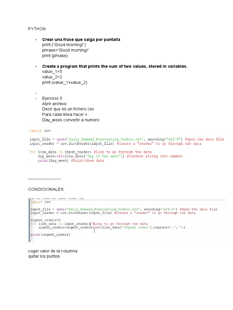 Nociones Básicas de Python | PDF | Informática
