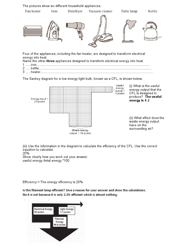Sankey Diagram Worksheet | PDF