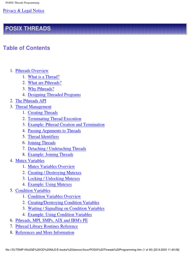 Posix Threads Programming Pdf Thread Computing Subroutine