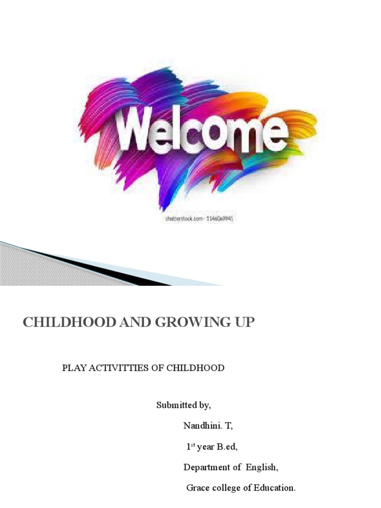 Childhood and Growing Up 1 | PDF