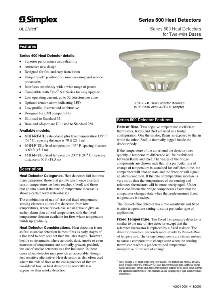 Brosur FIRE ALRM Simplex | PDF | Smoke | Sensor