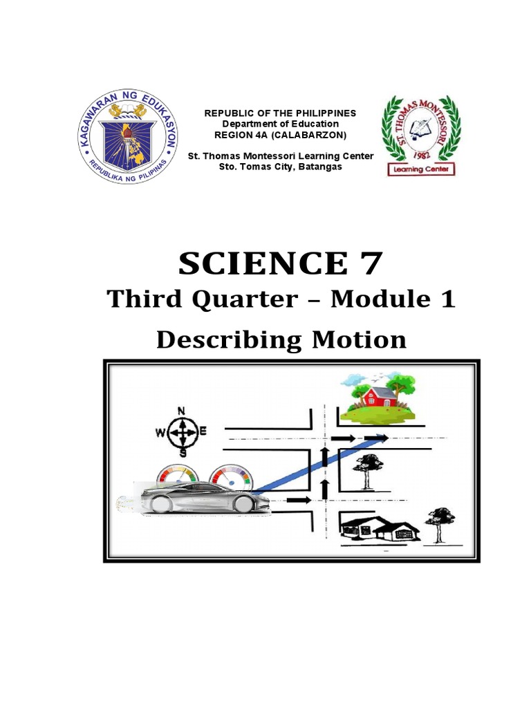 Science 7: Third Quarter - Module 1 Describing Motion | PDF | Speed ...