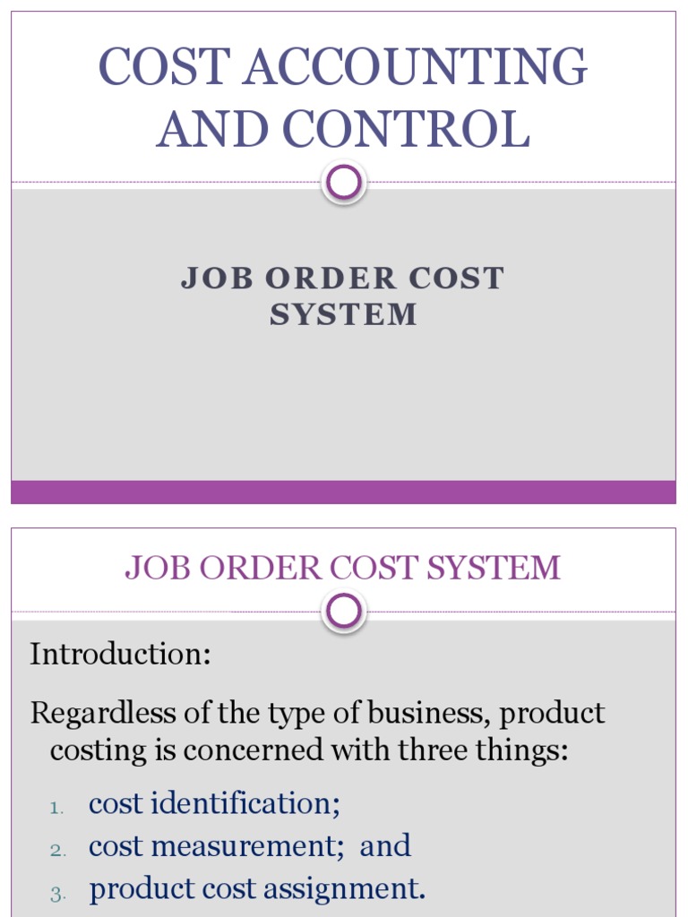 AE22 Lesson 4 - Job Order Cost System | PDF | Cost | Inventory