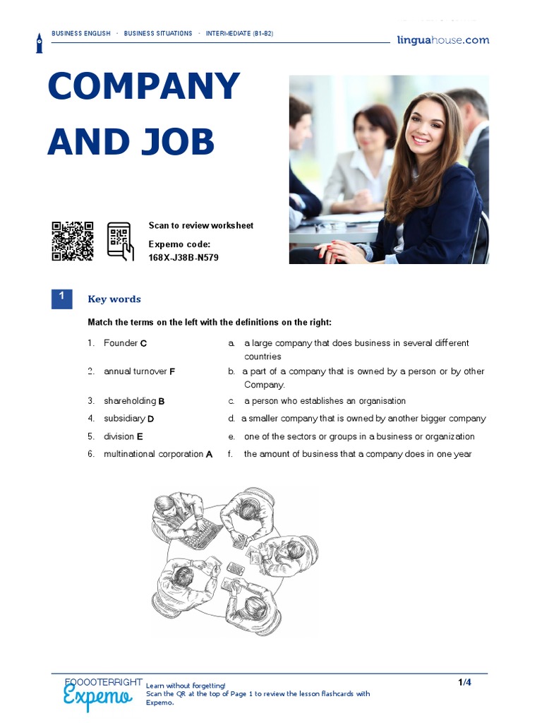 Company and Job British English Student Ver2 | PDF | Business | Economies