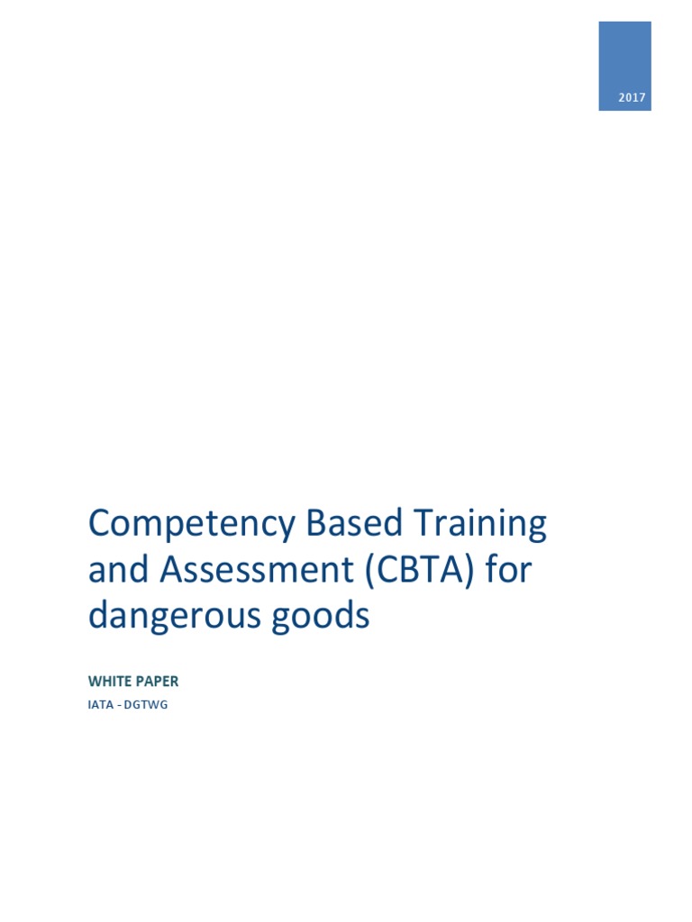 Competency Based Training Assessment - Whitepaper | PDF | Competence ...