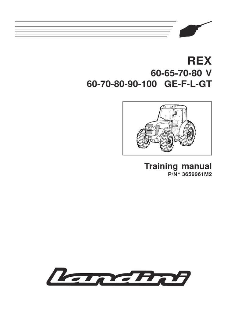 Landini Rex 60 65 70 80 90 100 V L GT SM 07100 | PDF | Diesel Engine ...