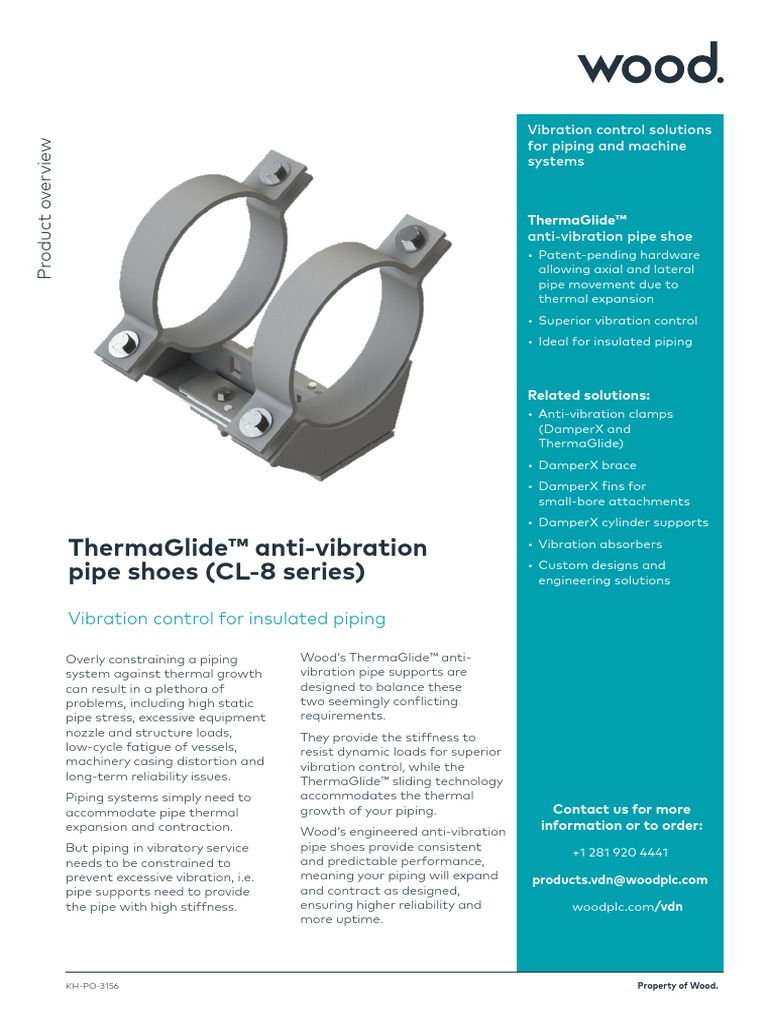 ThermaGlide - Anti-Vibration Pipe Shoes (CL-8) - A4 | PDF | Pipe (Fluid ...