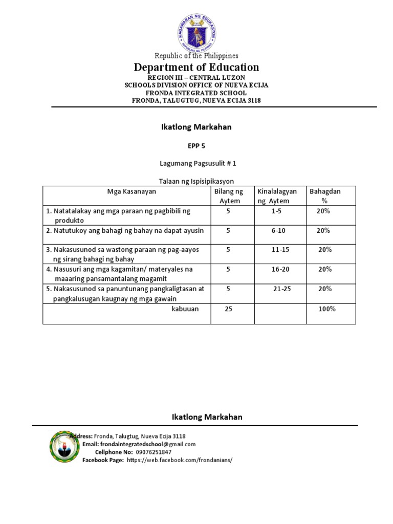 ST - Epp 5 - Q3 | PDF