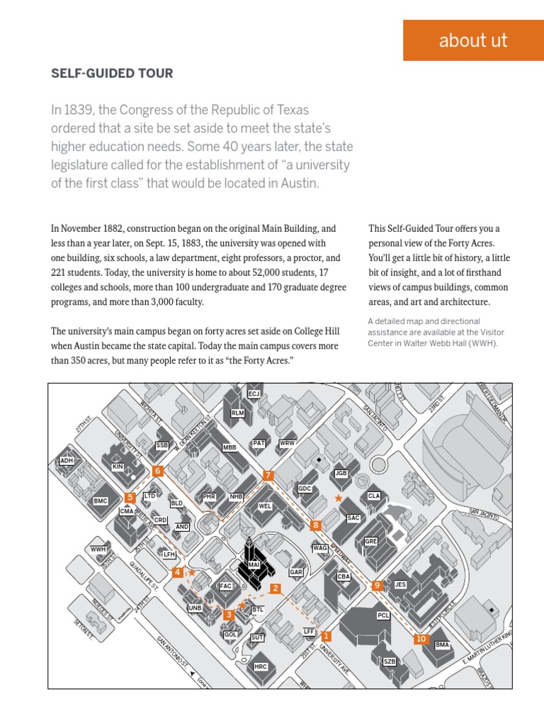 About Ut: Self-Guided Tour | PDF | University Of Texas At Austin