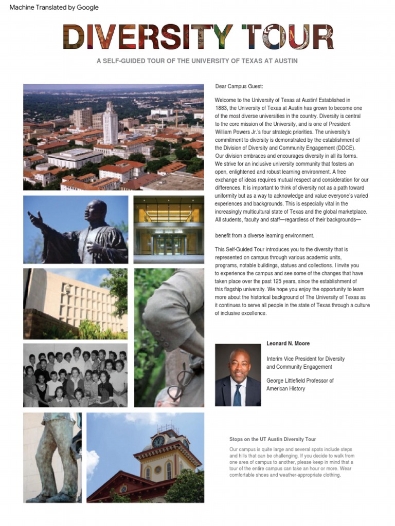 Ut Diversity Tour | PDF | University Of Texas At Austin | University