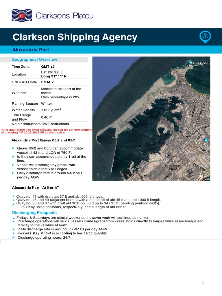 Alexandria Port Information | PDF | Ships | Port