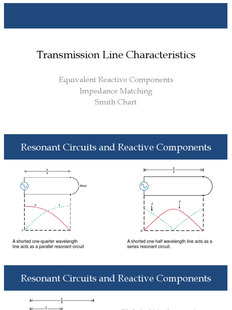 Transmission Line Characteristics: Equivalent Reactive Components ...