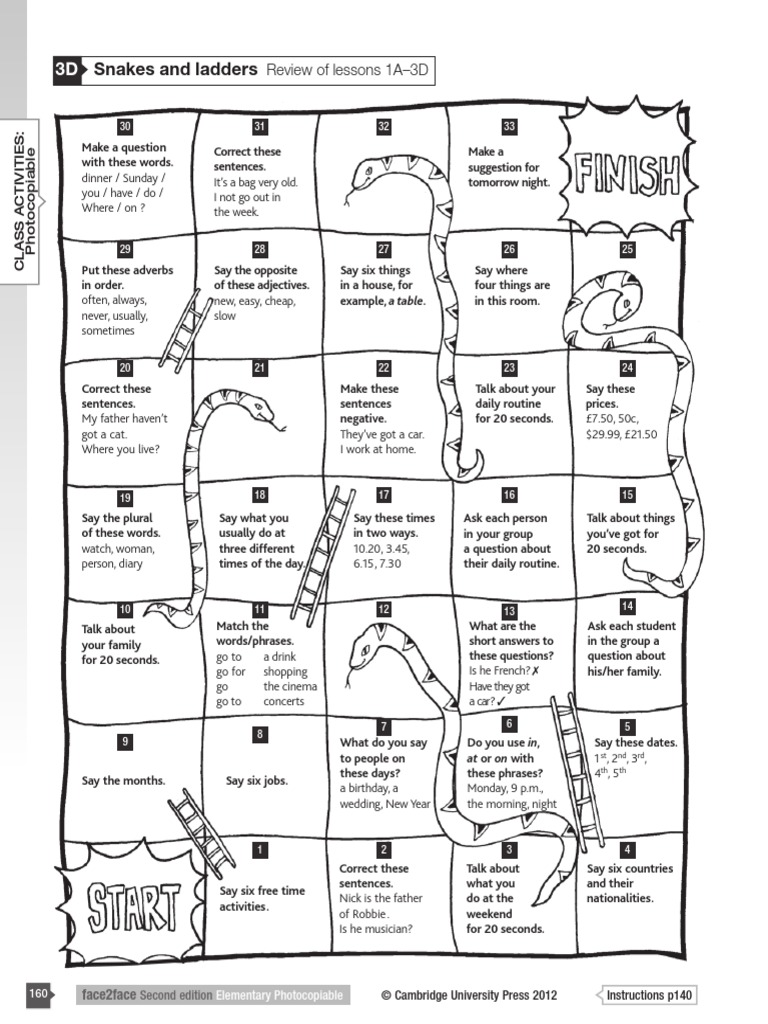 3D Snakes and Ladders Review 1A-3D | PDF | Adverb | Morphology