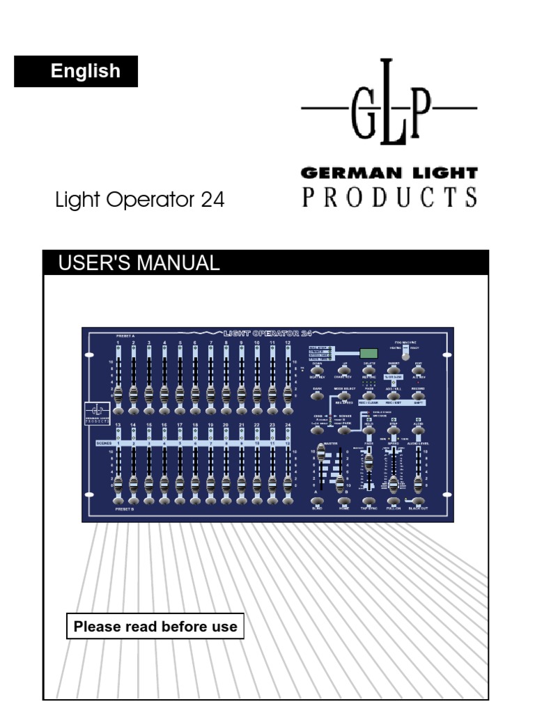 GLP Light Operator 24 User Manual | PDF | Flash (Photography) | Flash ...