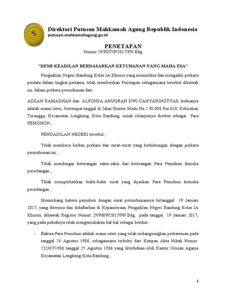Direktori Putusan Mahkamah Agung Republik Indonesia | PDF Direktori Putusan Mahkamah Agung Republik Indonesia | PDF