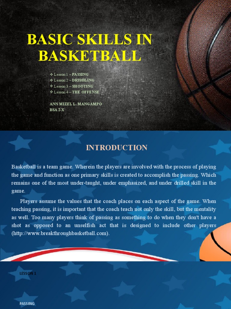 Essential Basketball Skills Overview | PDF | Sports | Games Of Physical ...