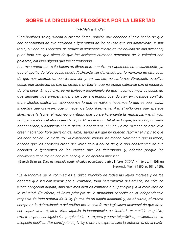Libertad - Fragmentos | PDF | Libertad | Moralidad