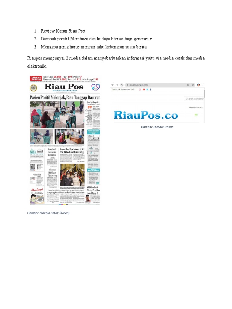 Review Koran Riau Pos | PDF
