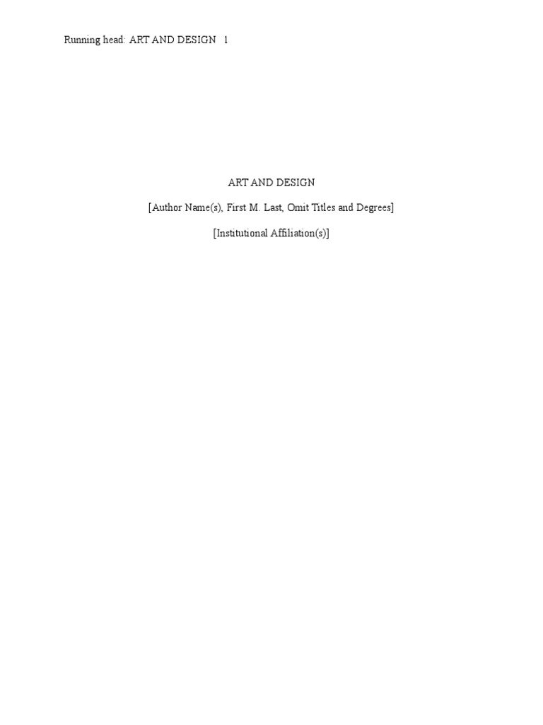 Art and Design Paper | PDF | Design | Usability