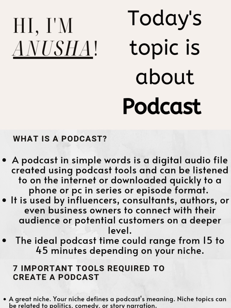 Introduction To Podcasting PDF | PDF | Podcast | Mass Media