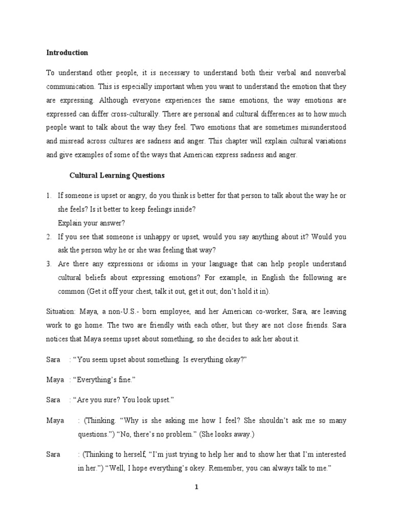 Chapter 3 Expressing Emotions | PDF