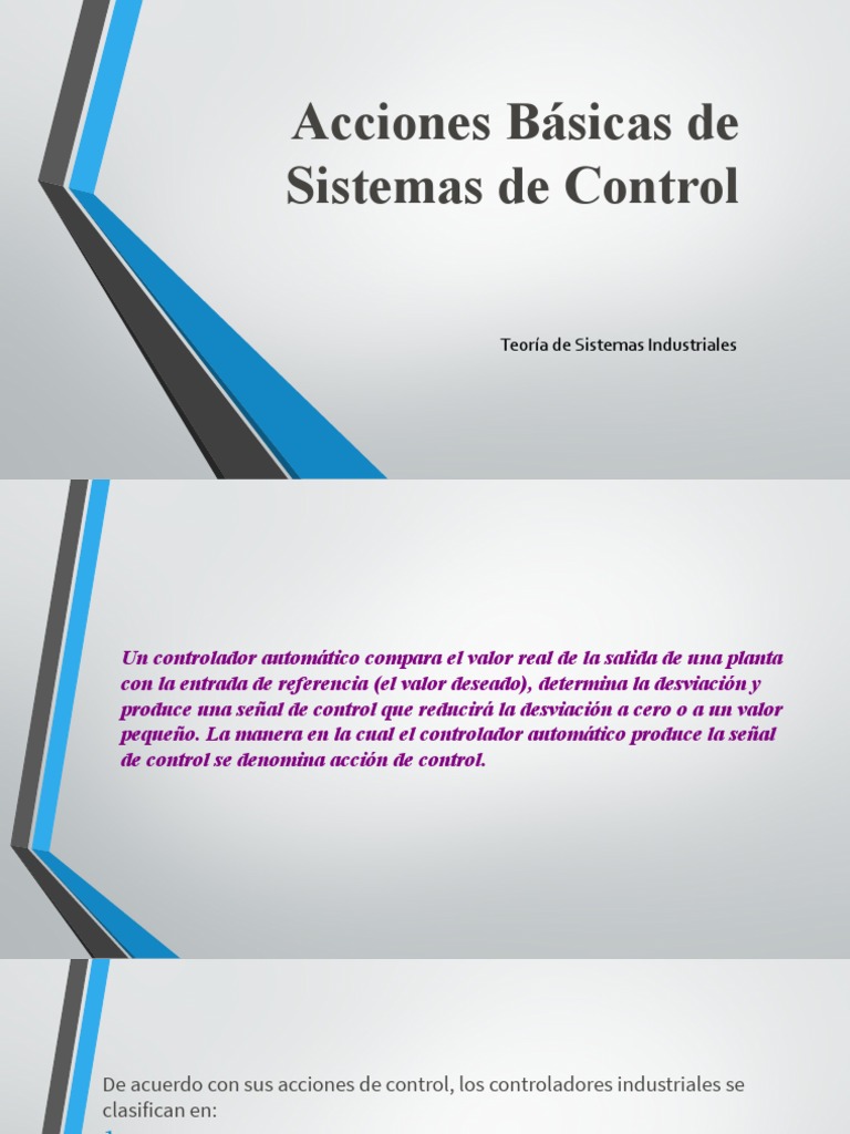 Acciones Básicas de Sistemas de Control | PDF | Sistema de control ...
