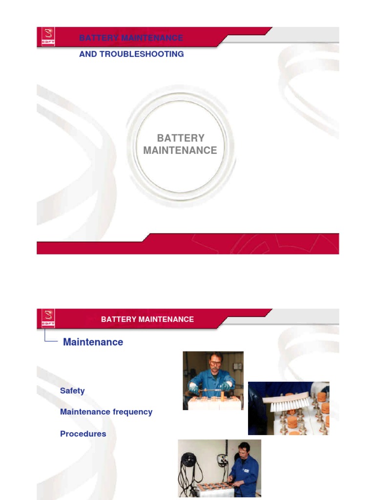 Battery Maintenance and Troubleshooting | PDF | Battery Charger ...
