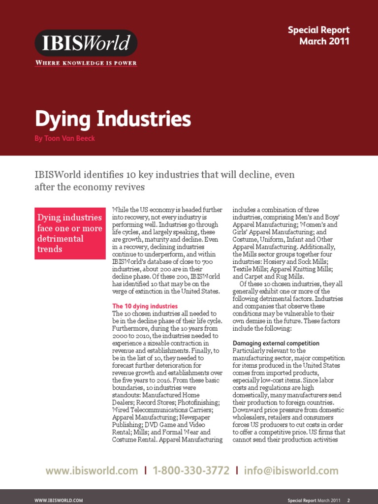 Dying Industries | PDF