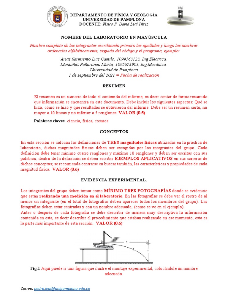 Ondas - Formato Informe de Laboratorio - 2022 | PDF | Experimentar | Laboratorios