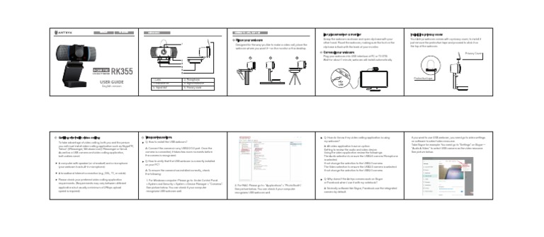 User Guide: Place Your Webcam For Placement On A Monitor Install The ...