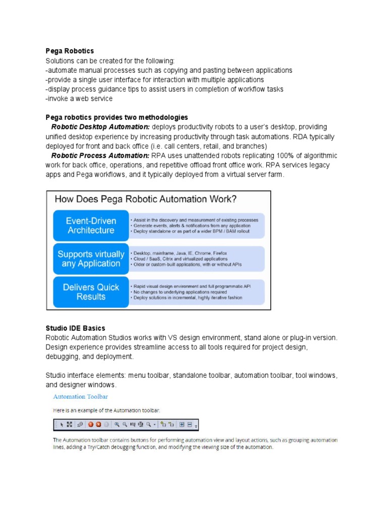 Pega Robotics: Robotic Process Automation: RPA Uses Unattended Robots ...
