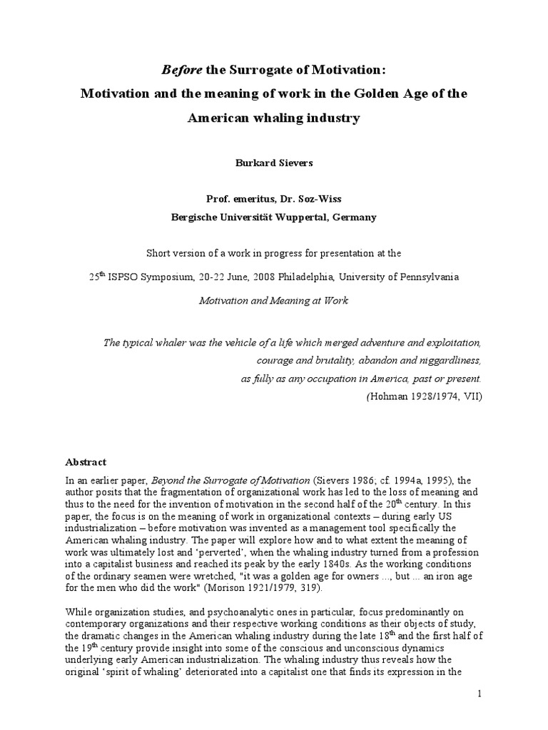 EXT - Before - The - Surrogate - of - Motivation - Motiv | PDF | Moby ...