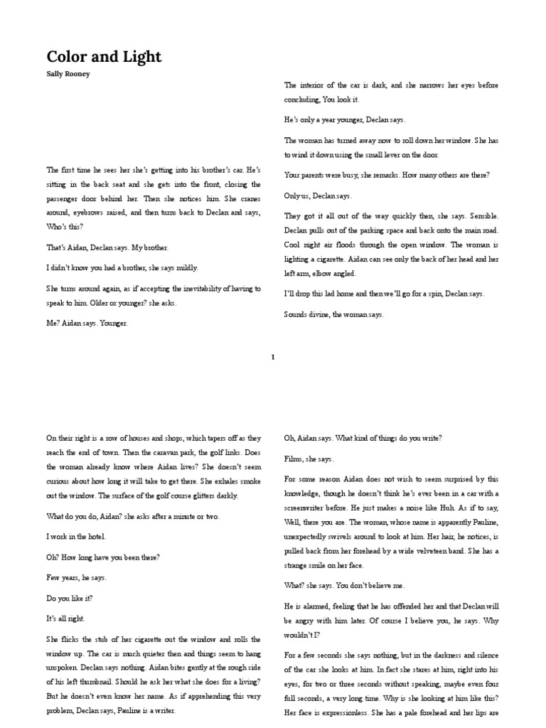 ROONEY, S. Color and Light | PDF