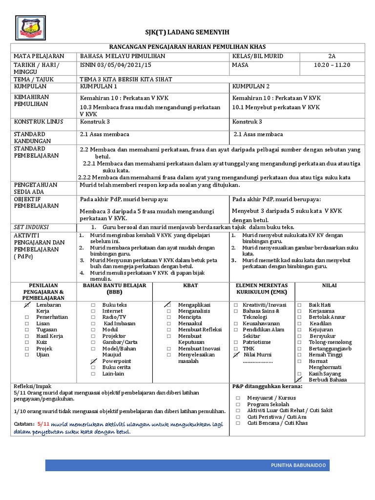 RPH BM Isnin THN 2 | PDF