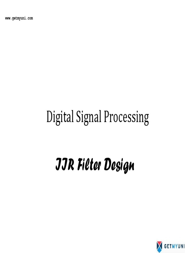 Digital Signal Processing: IIR Filter Design | PDF | Information And ...