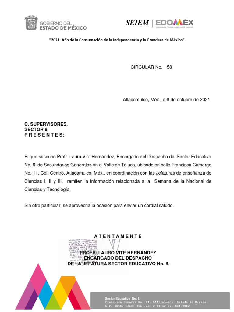 CIRCULAR 58 Ciencia y Tec | PDF