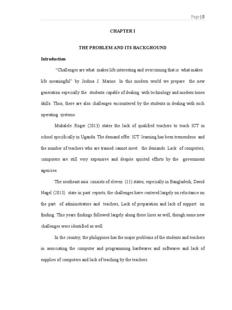 The Problem and Its Background | PDF | Educational Technology | Stuttering