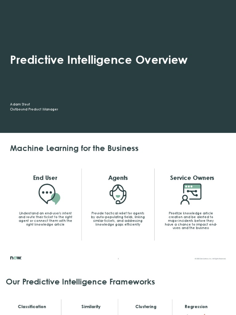 Predictive Intelligence Overview | PDF | Analytics | Predictive Analytics