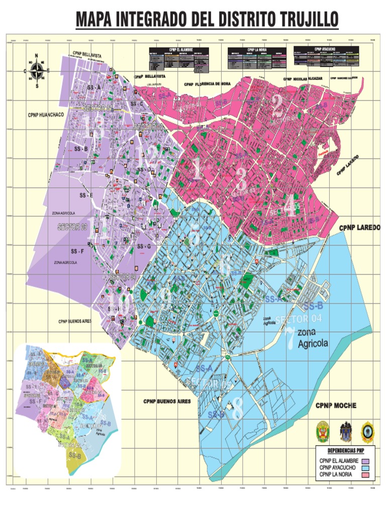 Mapa Integrado de Trujillo 2021 Sin Puntos Con Sectores y Sub Sectores ...