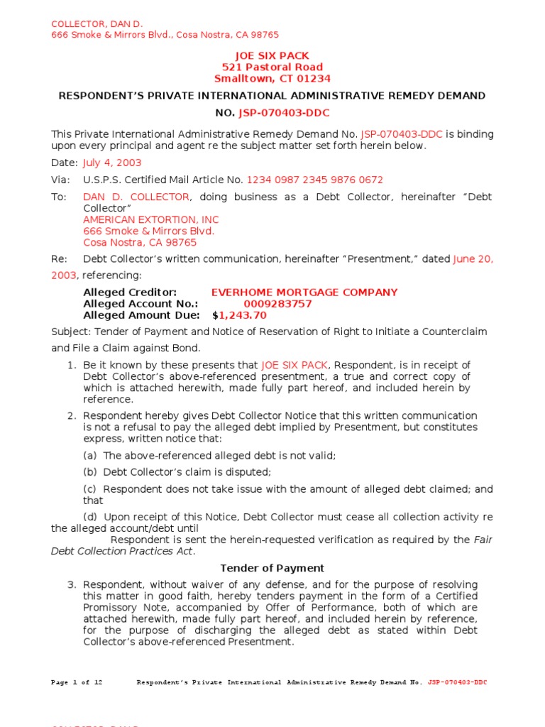 Joe Six Pack Vod | PDF | Assignment (Law) | Identity Document