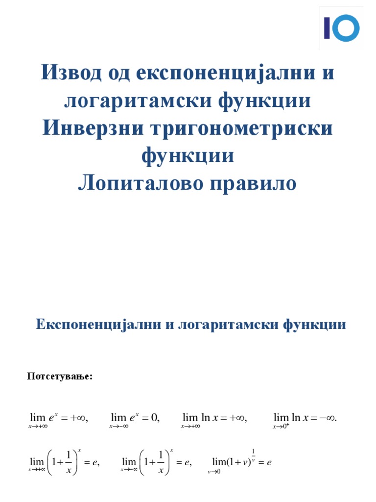 10 Izvodi Inverzni Trigonometriski | PDF