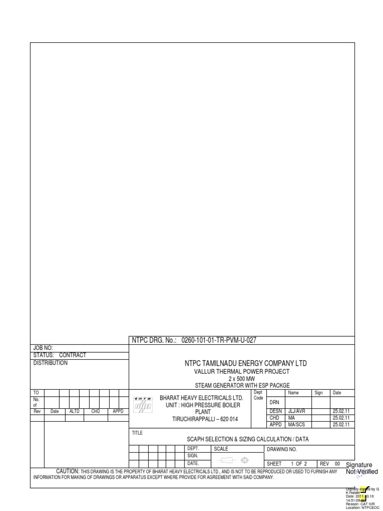 Scaph Sizing Calculation | PDF | Boiler | Sustainable Technologies