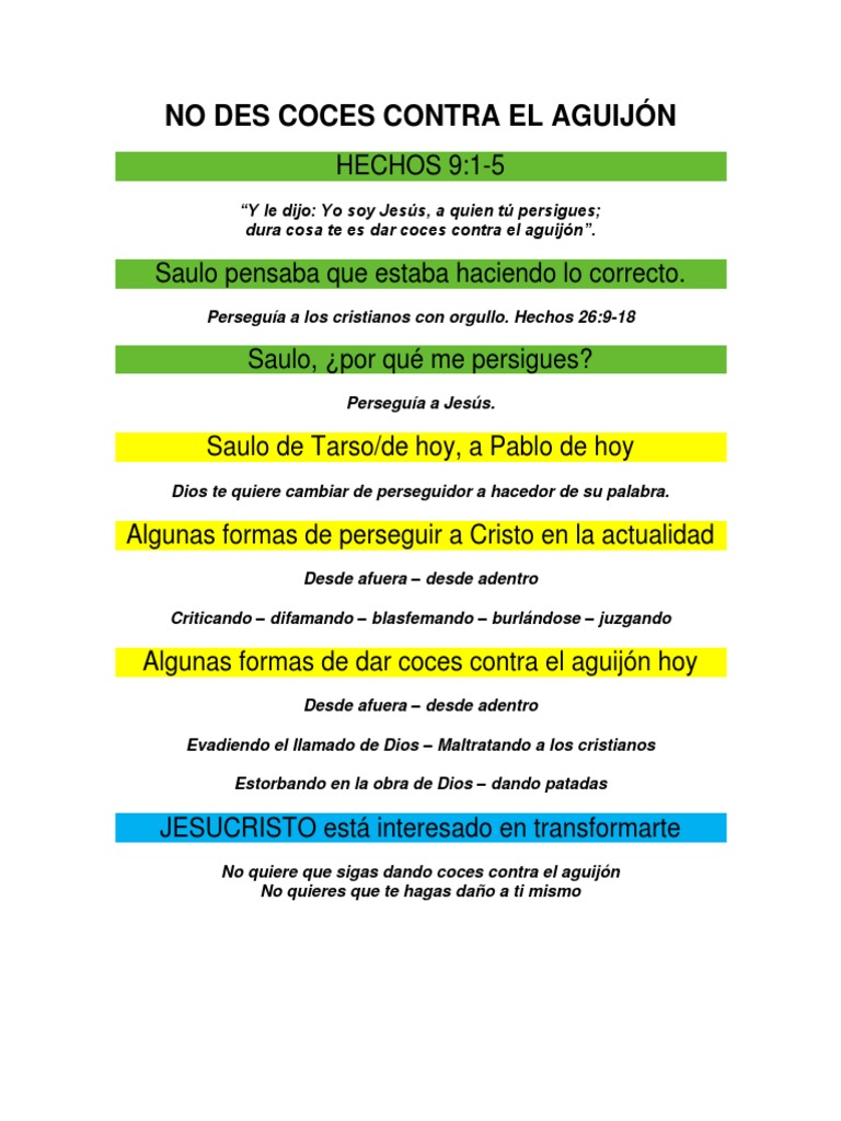 Coces Contra El Aguijon | PDF