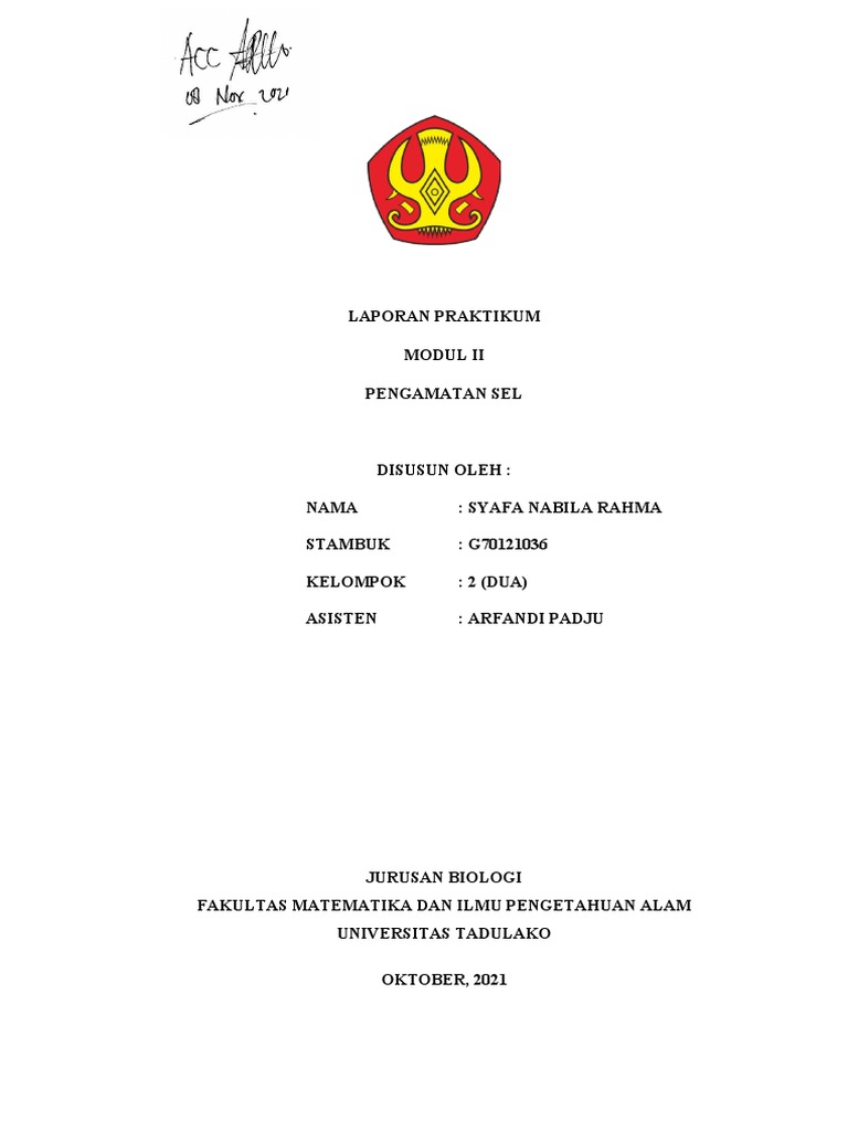 Laporan Praktikum Pengamatan Sel | PDF | Ilmu Sosial | Kesehatan Holistik